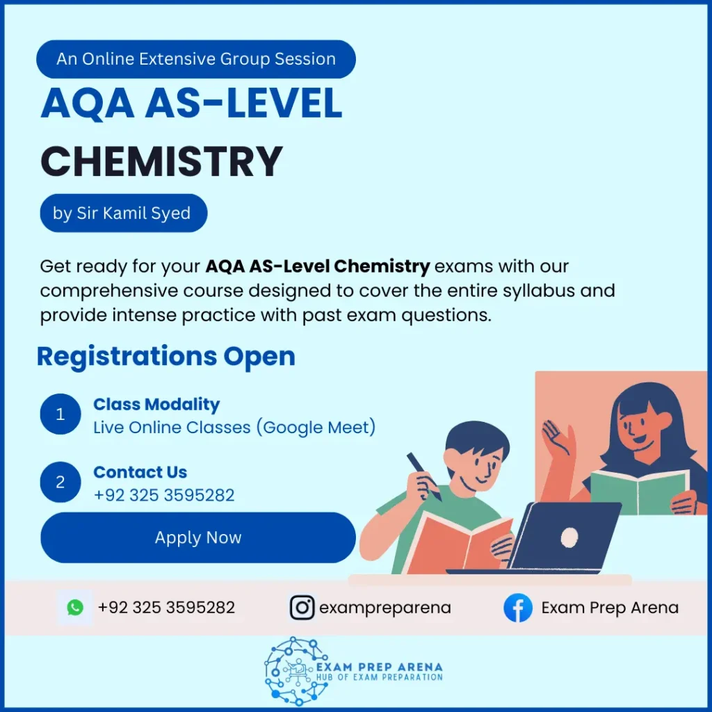 Online AQA AS- Level Chemistry Course - Exam prep arena