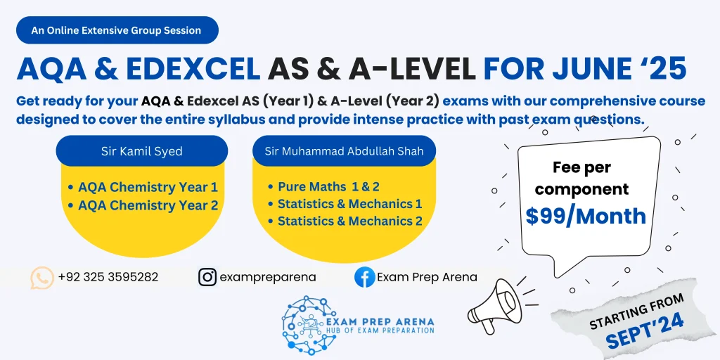 Online Extensive Course for AQA & Edexcel A-Level - Exam prep arena